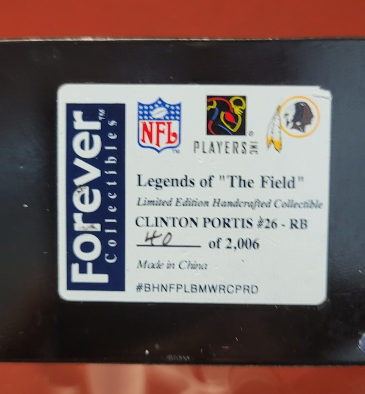 Clinton Portis Bobblehead 40/2,006 Washington Redskins Commanders (No ...