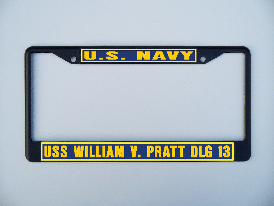 USS WILLIAN V PRATT DDG 44 DLG 13 License Plate Frame USN Military U S ...