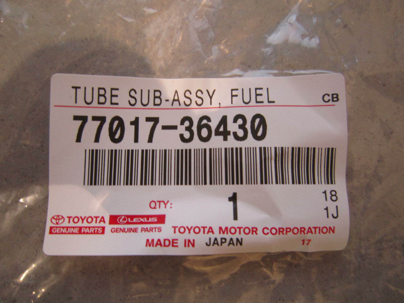 Toyota Genuine OEM Tube sub-assy, fuel tank vent COASTER BB4#,5# 77017 ...