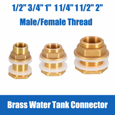 Brass Water Tank Connector Fittings Adapter Male/Female Thread Hose ...