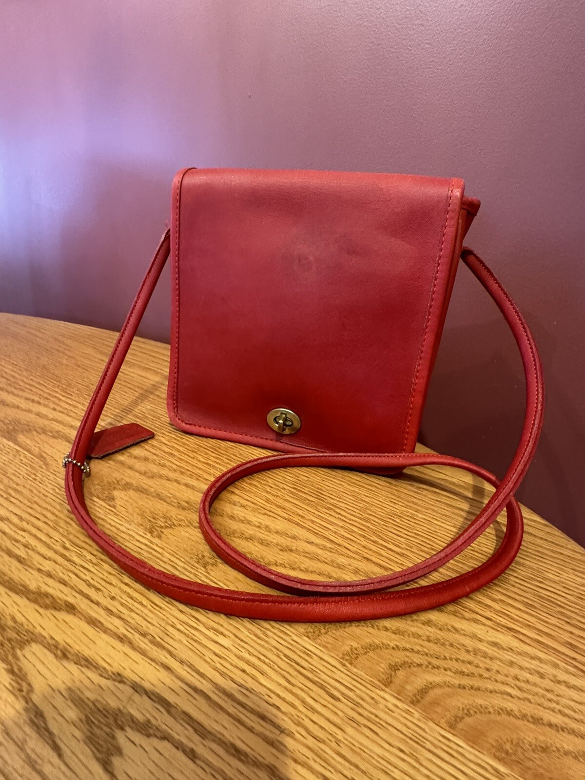 ️ Coach Compact Pouch Leather 9620 Crossbody Bag - V… - Gem