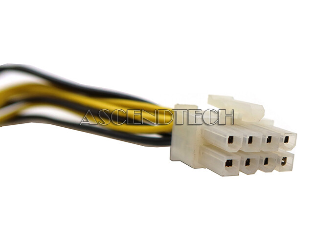 MOLEX 6" 4-PIN TO 8-PIN EPS POWER SUPPLY ADAPTER CABLE WITH LP4 - F/M ...