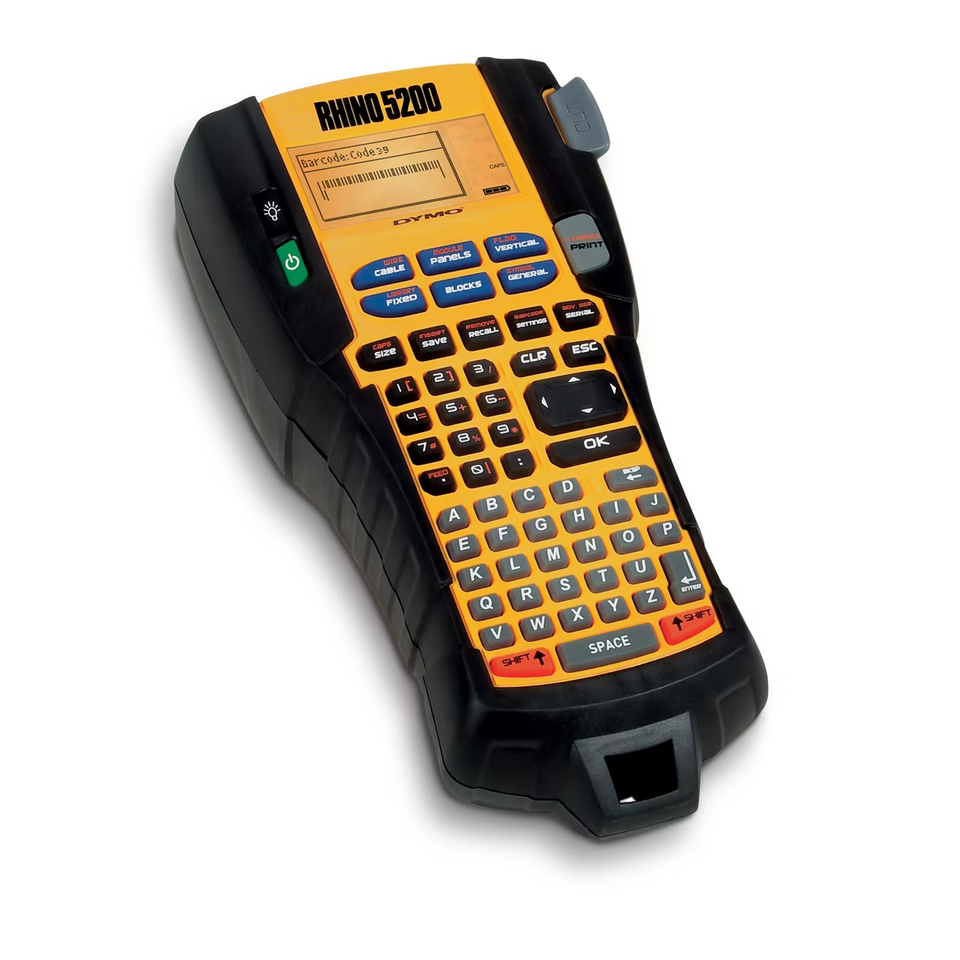 DYMO RhinoPRO 5200 Industrial Label Maker & Carry-Case Yellow/Black ...