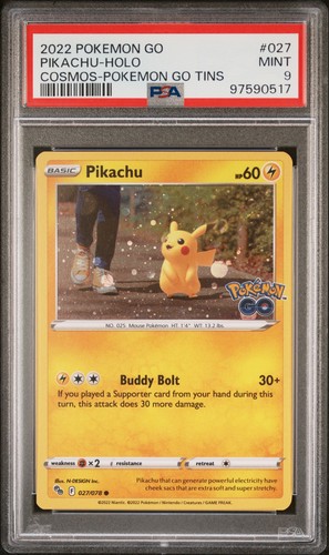 2022 POKEMON GO #027 PIKACHU COSMOS HOLO PSA 9 PGO #27 | eBay