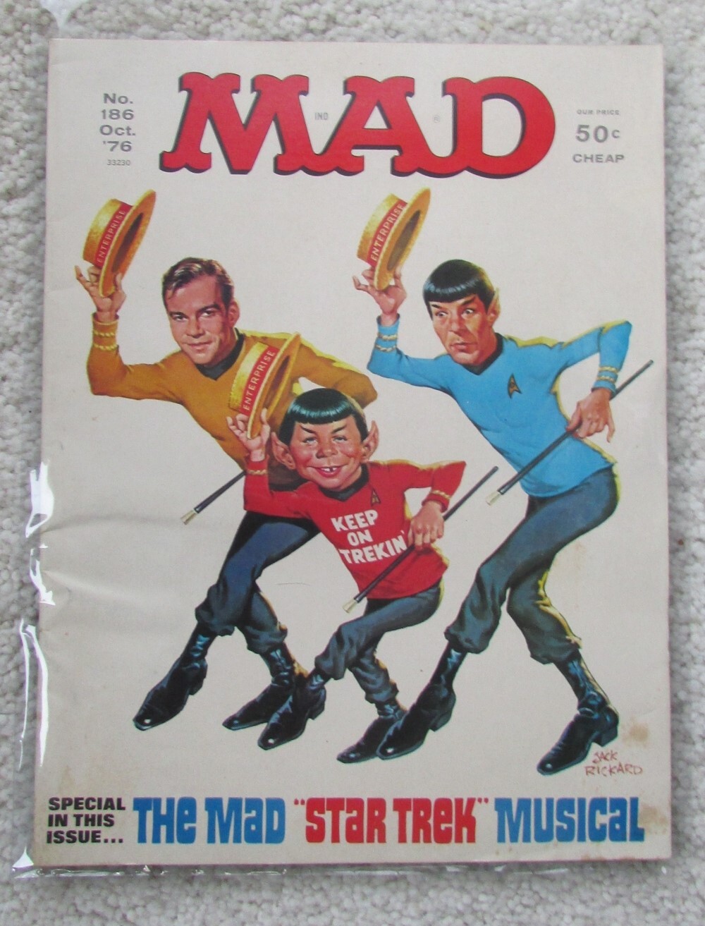 MAD MAGAZINE #186 OCTOBER 1976 MAD STAR TREK MUSICAL FINE+ | eBay