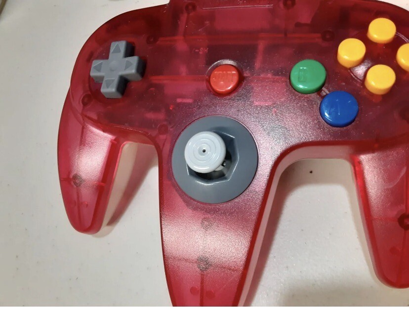 Nintendo 64 N64 Authentic Oem Clear Red Controller Tested Rebuilt ...