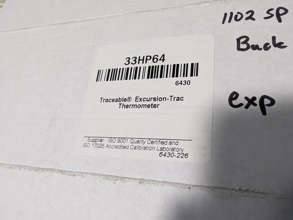 FisherBrand 33HP64 Traceable Excursion-Trac thermometer with probe, expired cert | eBay