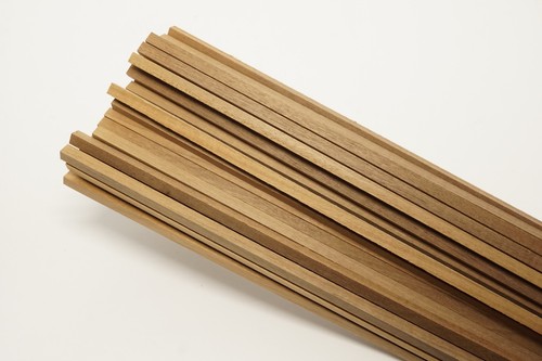 Wooden Walnut Strips 5x5mm Length 1m (50pcs) Modeling
