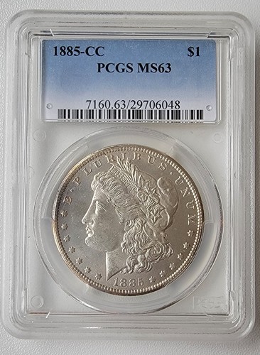 1885 CC Morgan Silver Dollar $1, MS 63 PCGS Uncirculated, Carson City | eBay