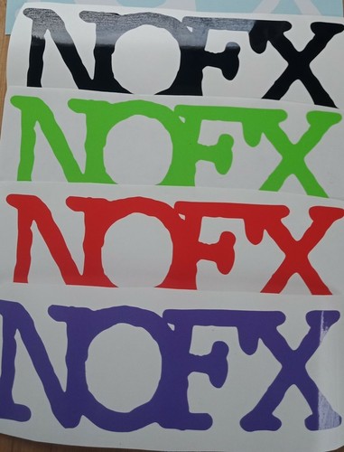 NOFX STICKER X 2 metal punk Choose Your colours 200mm long | eBay Australia