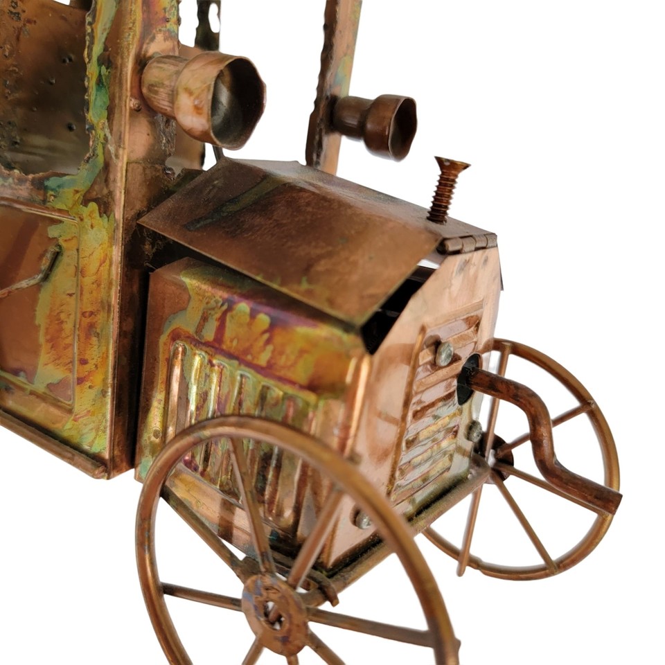 Vintage Brass Copper Model T Style Car Music Box Collectible Home Decor ...