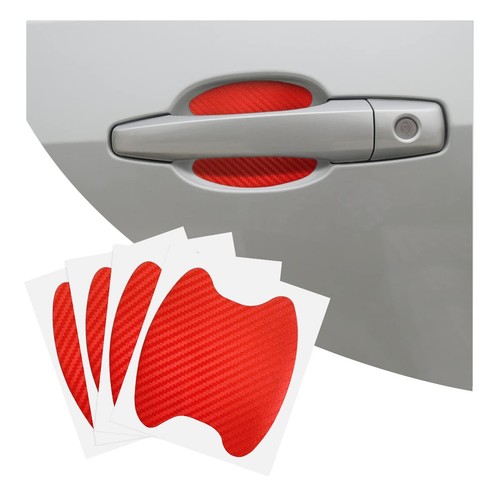 4PCS Car Handle Cup Stickers, Carbon Fiber Scratch Auto Door Protective ...