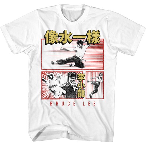 Bruce Lee T-Shirt Martial Arts New Adult Chinese Comic Book White ...