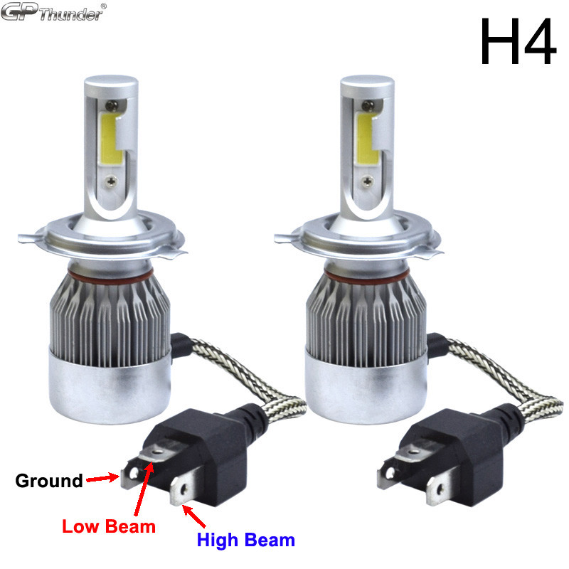 GP Thunder H4 HB2 9003 GP Thunder LED Headlight Kit Hi/Lo Power 2-Bulbs ...