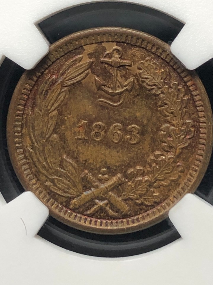 1863 Civil War Token F-237/423a, NGC Graded MS 65 BN, OUR LITTLE ...
