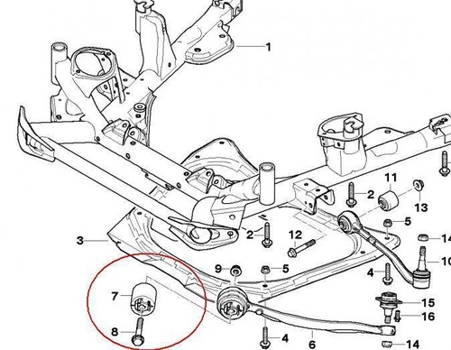 BMW X5 E53 FRONT SUSPENSION CONTROL ARM BUSHING 31121096372 1096372 NO ...