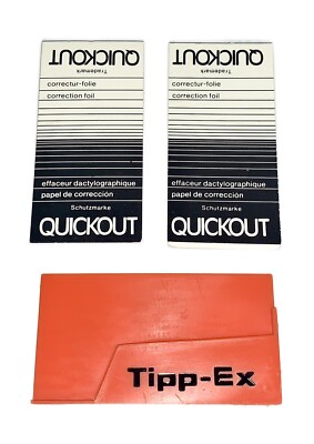 40 Sheets Correction Paper White + TIPP EX Holder For Typewriters ...