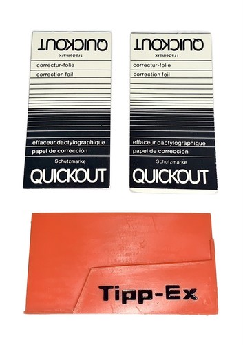 40 Sheets Correction Paper White + TIPP-EX Mount for Typewriter Label ...