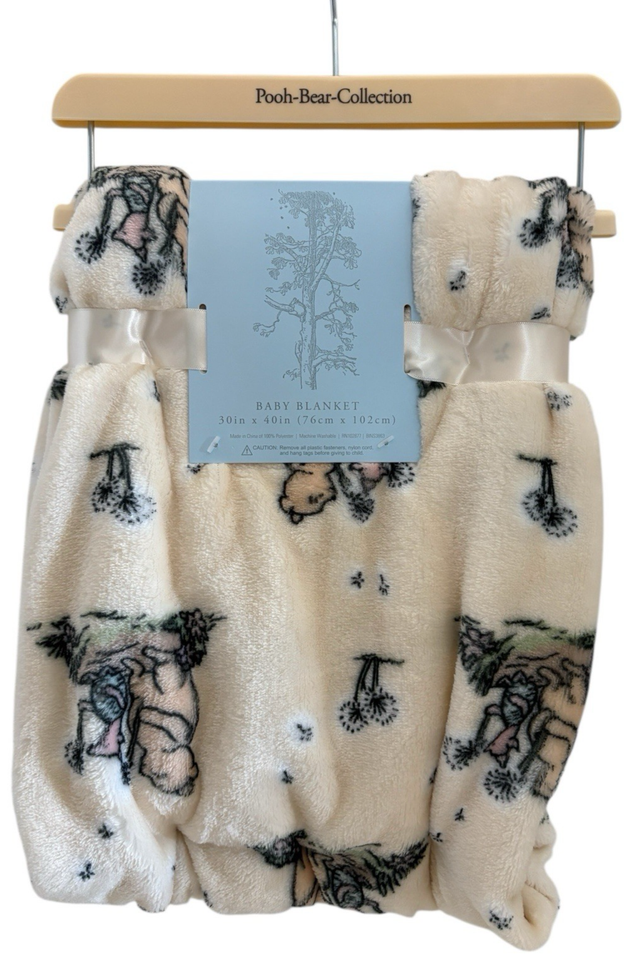 Classic Winnie The Pooh Piglet Dandelions Super Soft Baby Blanket 30x40 ...