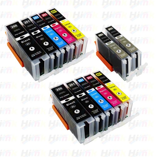 12PK PGI-250XL CLI-251XL Ink For Canon Pixma iP8720 MG6320 MG7120 ...