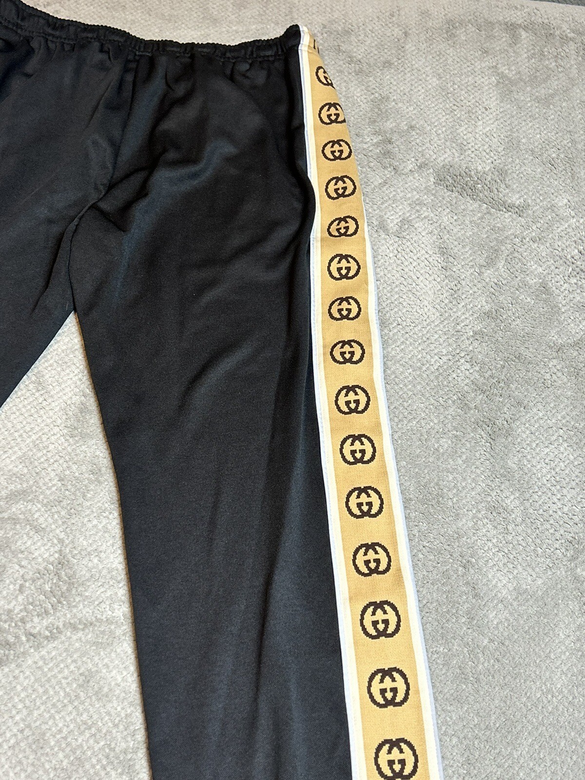 Gucci GG Technical Jersey Track Pants Men’s Large Bla… - Gem