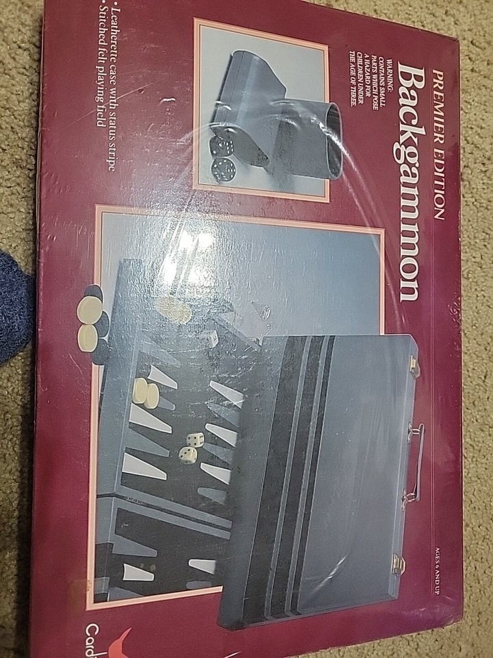 Backgammon Cardinal Premier Edition Board Game Sealed Cardinal 1993 No ...