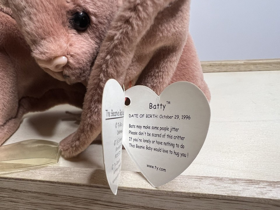 TY BATTY Beanie Babies BROWN "Batty" Bat RETIRED Extremely Rare!!! | eBay