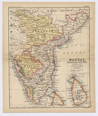 Pre-1900 - Map Of British India