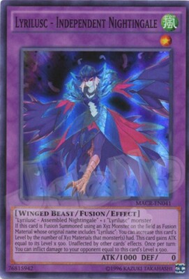 Yugioh - Lyrilusc Independent Nightingale - Super Rare LP - Free Holo ...