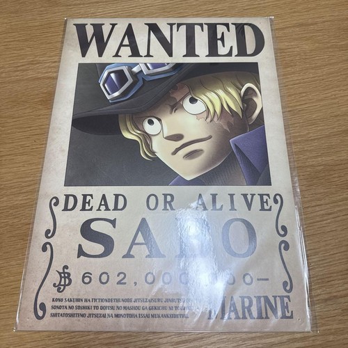 One Piece Sabo Wanted Book 602 000 Berry Official Navy Issued | eBay