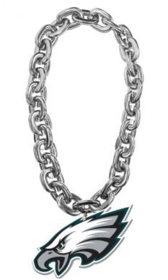 NFL Philadelphia Eagles 3D Foam Logo Fan Chain Necklace-Silver Chain | eBay