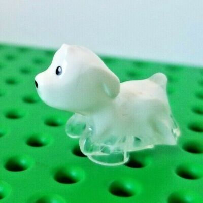 LEGO GHOST Dog Puppy Minifigure Pet Spencer Hidden Lot of 1 White Trans ...