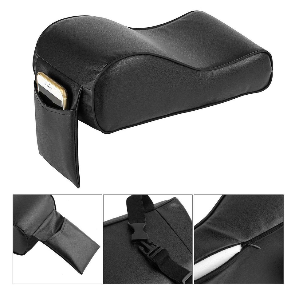 Universal Car Center Console Arm Rest Cover Seat Box Pad PU Leather ...