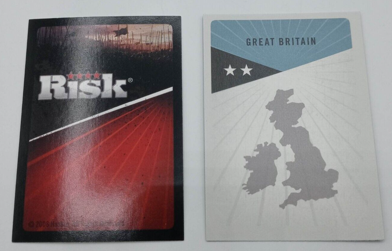Risk 2008 GREAT BRITAIN Game Strategic Conquest Cards Replacement Piece ...