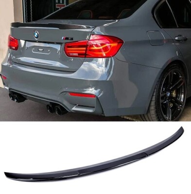 BMW F30 F80 M3 4dr Gloss black M4 style look rear boot trunk lip ...