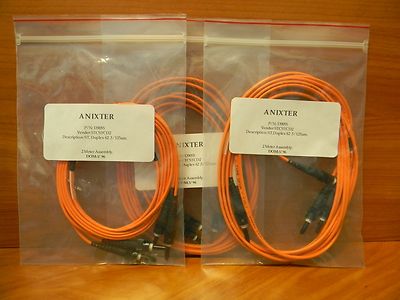 LOT OF 3: ANIXTER 2 METER FIBER OPTICS CABLE ASSEMBLY PN 139055 | eBay
