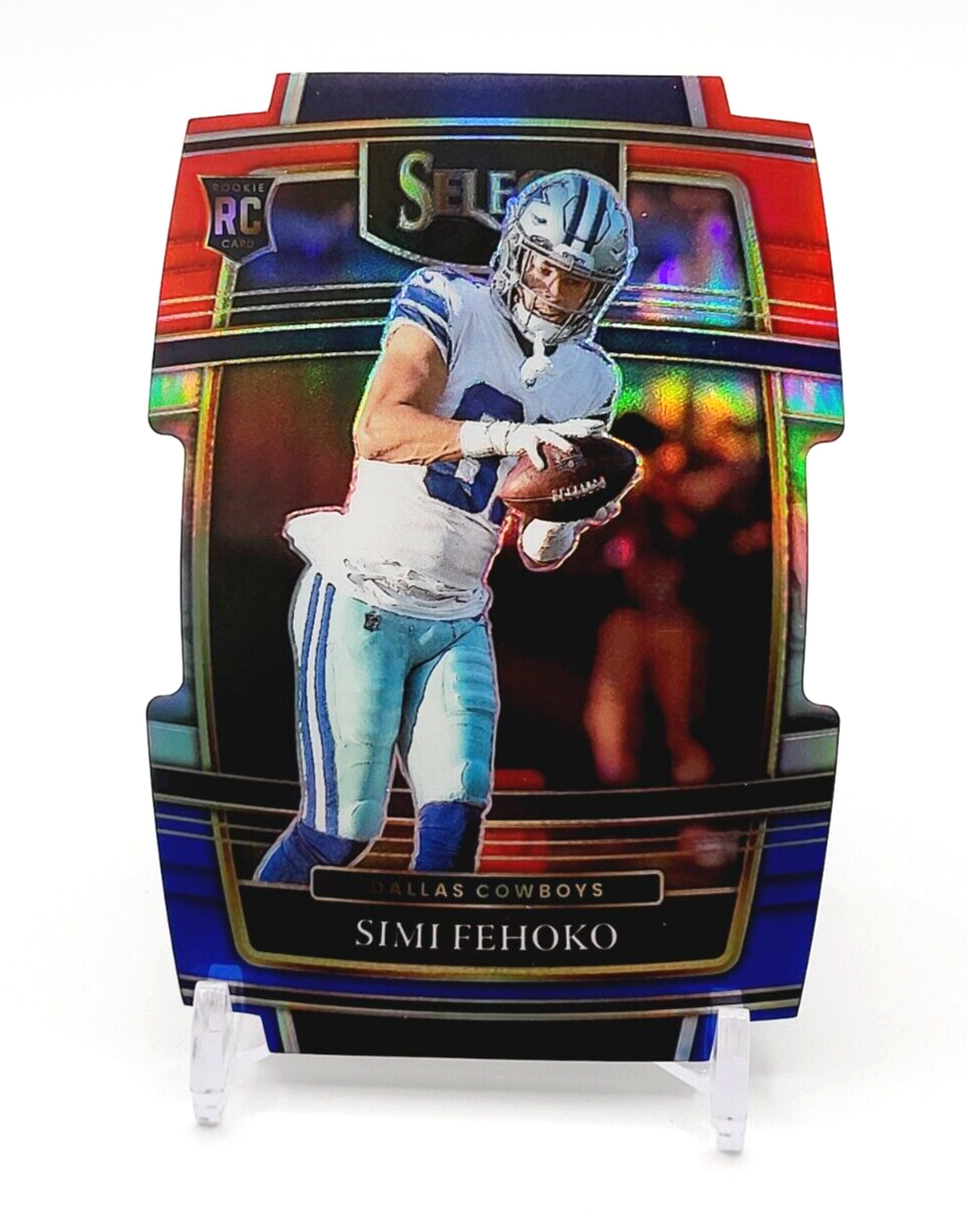 Simi Fehoko ROOKIE CARD Red White Blue PRIZM Die-Cut 2021 Panini Select ...