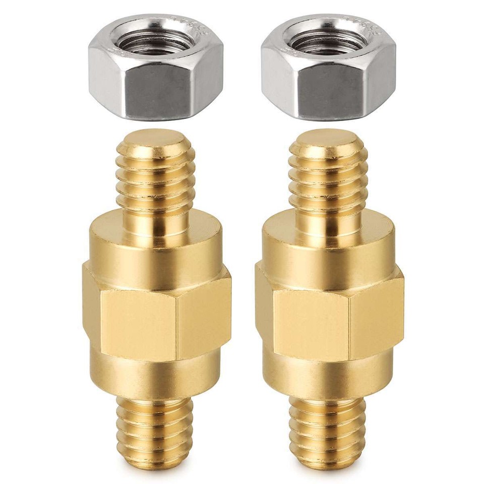 2pc Side Post Battery Terminal 3/8"-16 Bolts Adapter Stud Extender ...