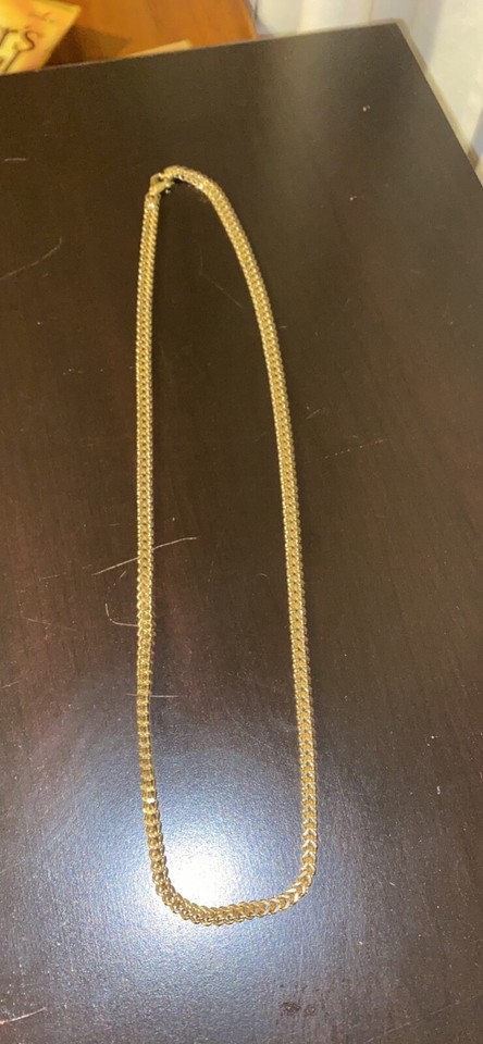 10k yellow gold Franco style chain men 26” | eBay