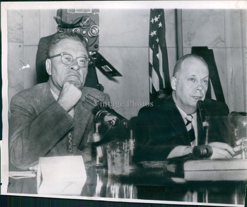 1954 Ray Jenkins Karl Mundt Wa Chairman Army Hearing Court Room Men ...