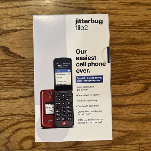 Lively Jitterbug Flip2 Flip Cell Phone for Seniors - Red - New ...