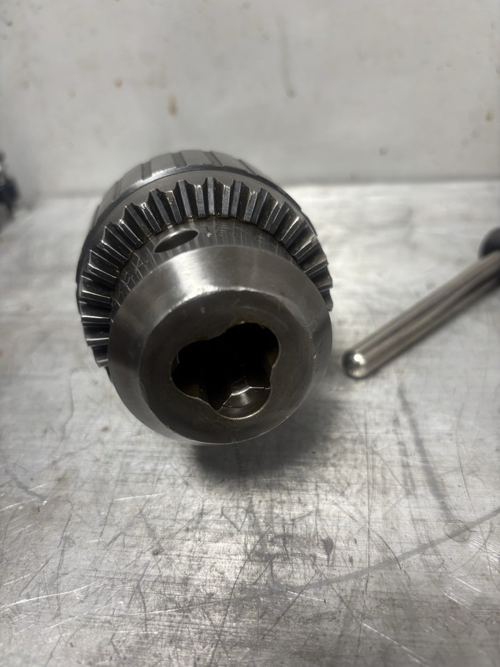 Jacobs Ball Bearing Super Chuck No. 16N, #4 MT ,3 JT 1/8 to 5/8 cap, w ...