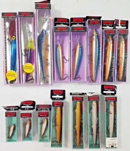 Rapala Fishing Lures F-3,F-5,F-11,F-13,DHJ-10,DHJ-12,DHJ-14,HJ-12,HJ-14 ...