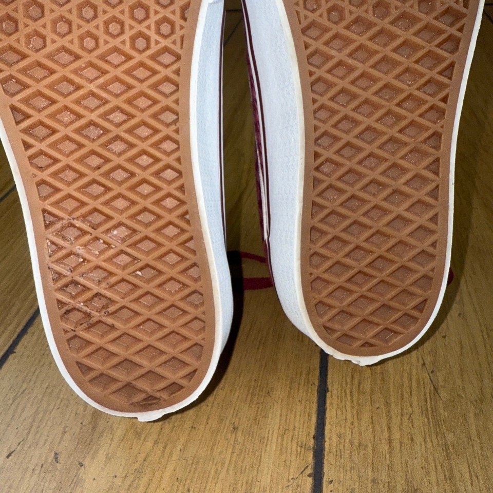Vans Ward Low Top Maroon Houndstooth Sneakers Shoes Women's Size 10 | eBay