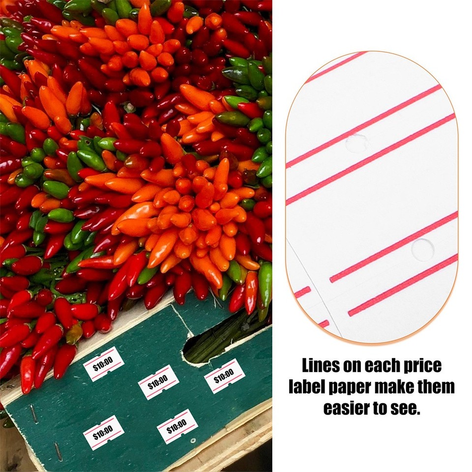 20 Rolls Price Tag Sticker Labels for Display Adhesive Marking Paper ...