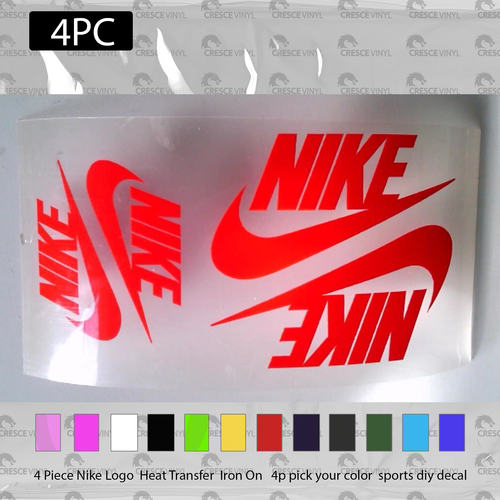 4 Piece Nike Logo Heat Transfer Iron On 4p pick your color sports diy ...
