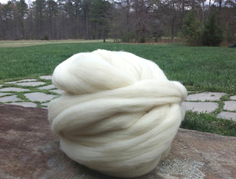 Wool Roving, 8 lbs wool roving bulk, White wool roving, spin wool ...