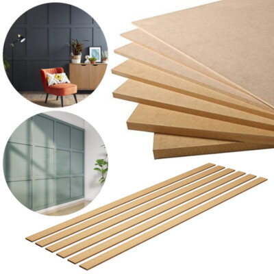 MDF Strips Shaker Wall Panelling DIY Wall Panel Strips Kit 100mm 90mm ...