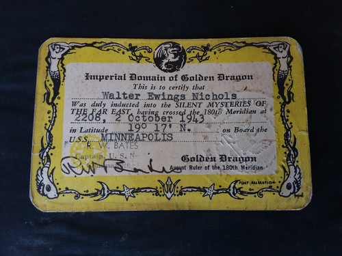 Vintage 1943 U.S. Navy WWII Imperial Domain Golden Dragon Card Military ...