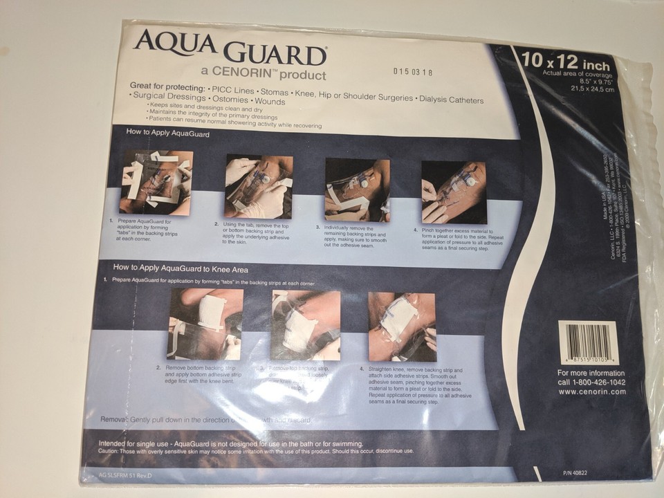 Aqua Guard Moisture Barrier, Latex Free, 10" x 12", 1 pack 5 sheets | eBay